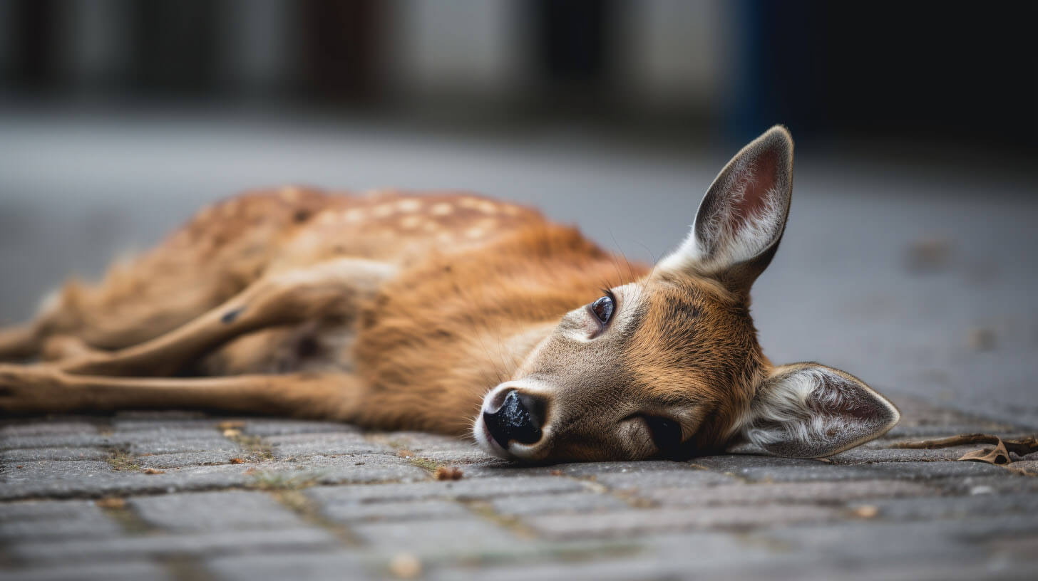 40.000 Euro Schaden wegen totem Reh auf Fahrbahn